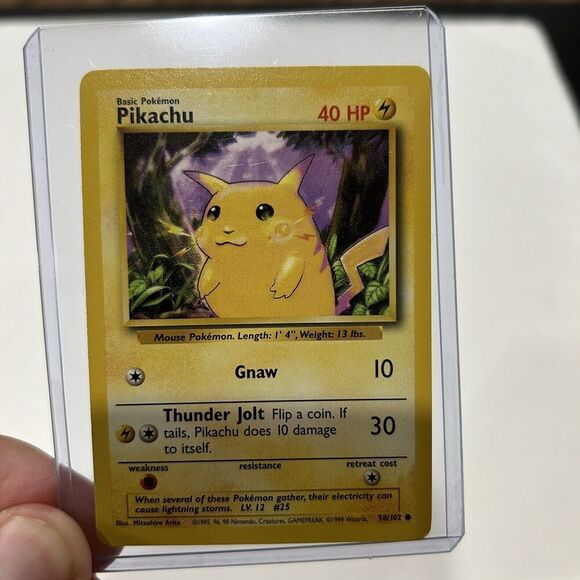 Pokemon | Toys | Pokemon Tcg Pikachu Shadowless 582 1999 Wotc Vintage ...